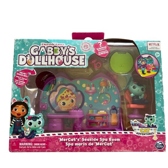 Dreamworks | Toys | Dreamworks Gabbys Dollhouse Mercats Spa Room ...